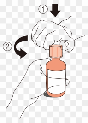 As Shown In The Figure, [1] While Pushing The Cap Down, - Illustration ...